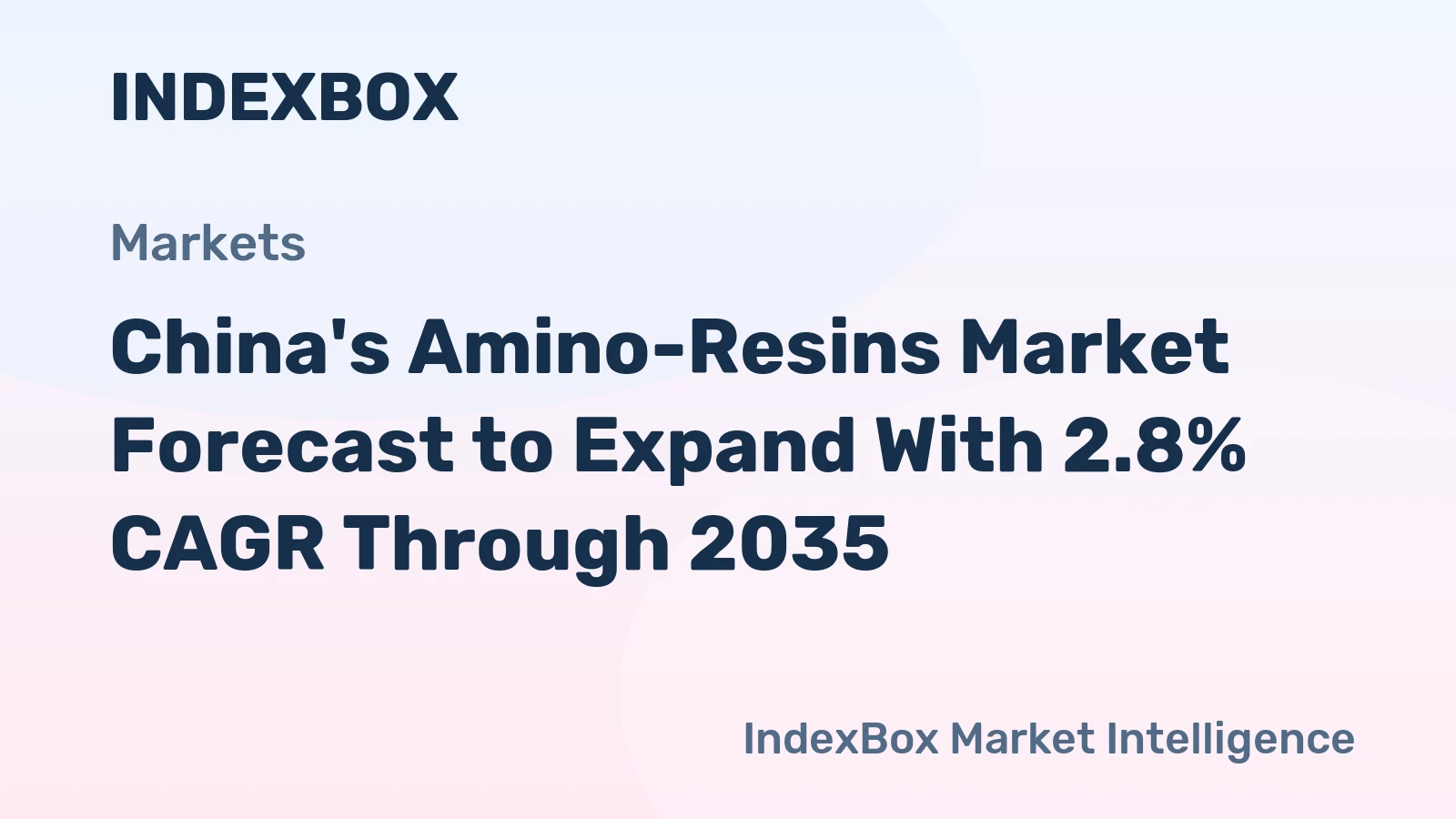 China's Amino-Resins Market Forecast to Expand With 2.8% CAGR Through 2035