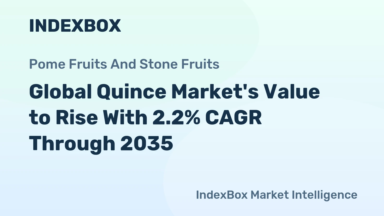 Global Quince Market's Value to Rise With 2.2% CAGR Through 2035