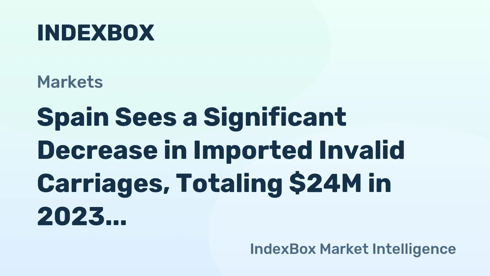 Spain Sees a Significant Decrease in Imported Invalid Carriages, Totaling $24M in 2023