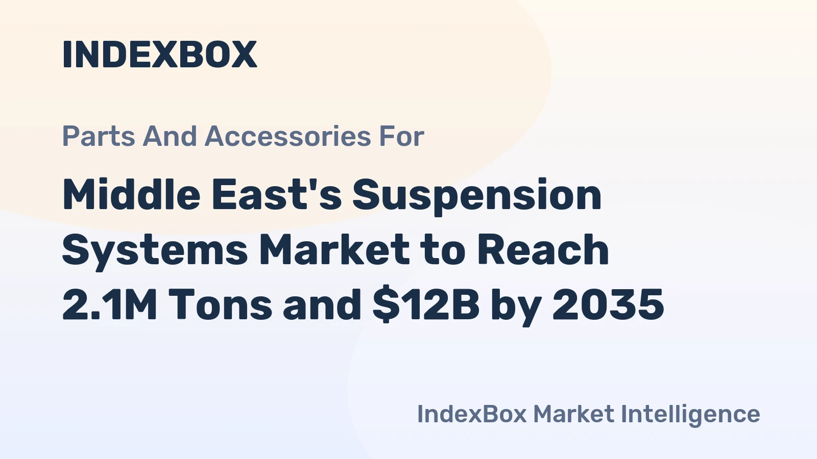 Middle East's Suspension Systems Market to Reach 2.1M Tons and $12B by 2035