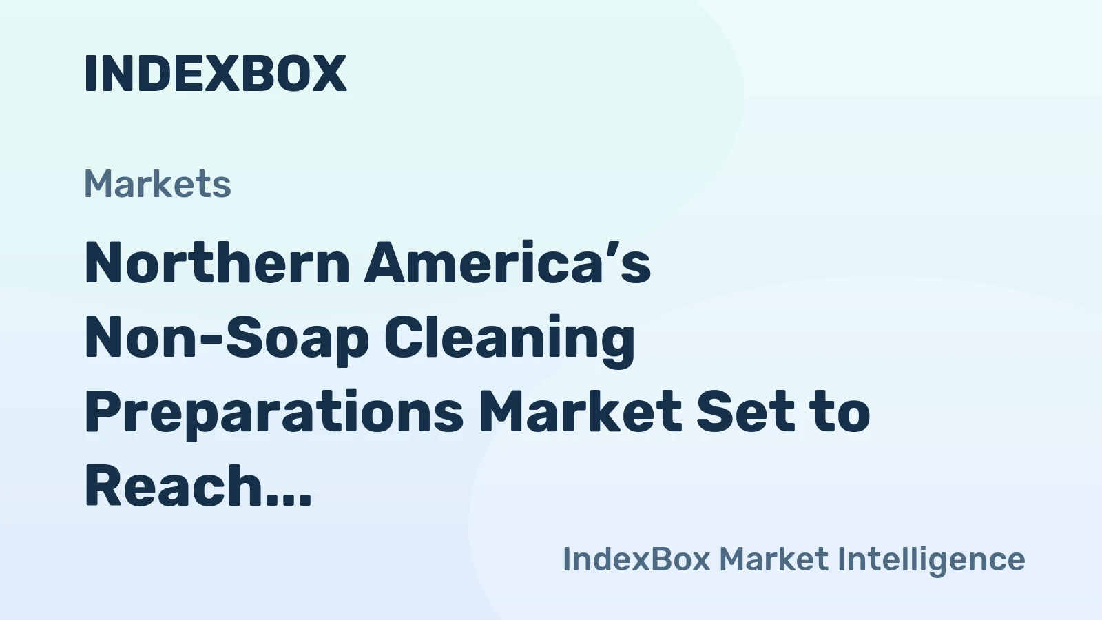 Northern America’s Non-Soap Cleaning Preparations Market Set to Reach 14 Million Tons and $31.6 Billion