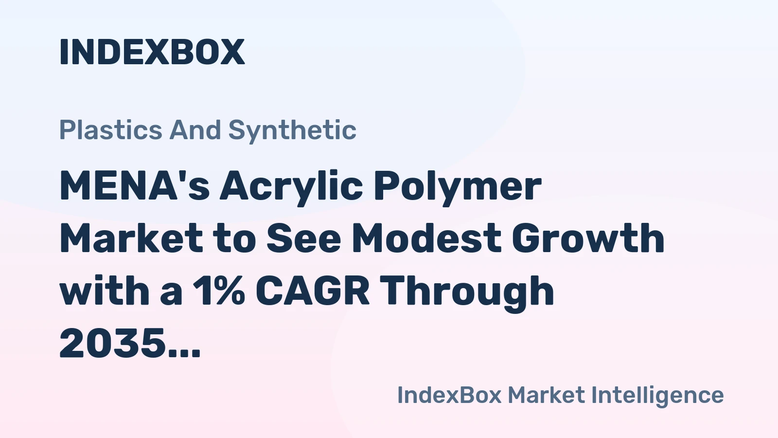 MENA's Acrylic Polymer Market to See Modest Growth with a 1% CAGR Through 2035