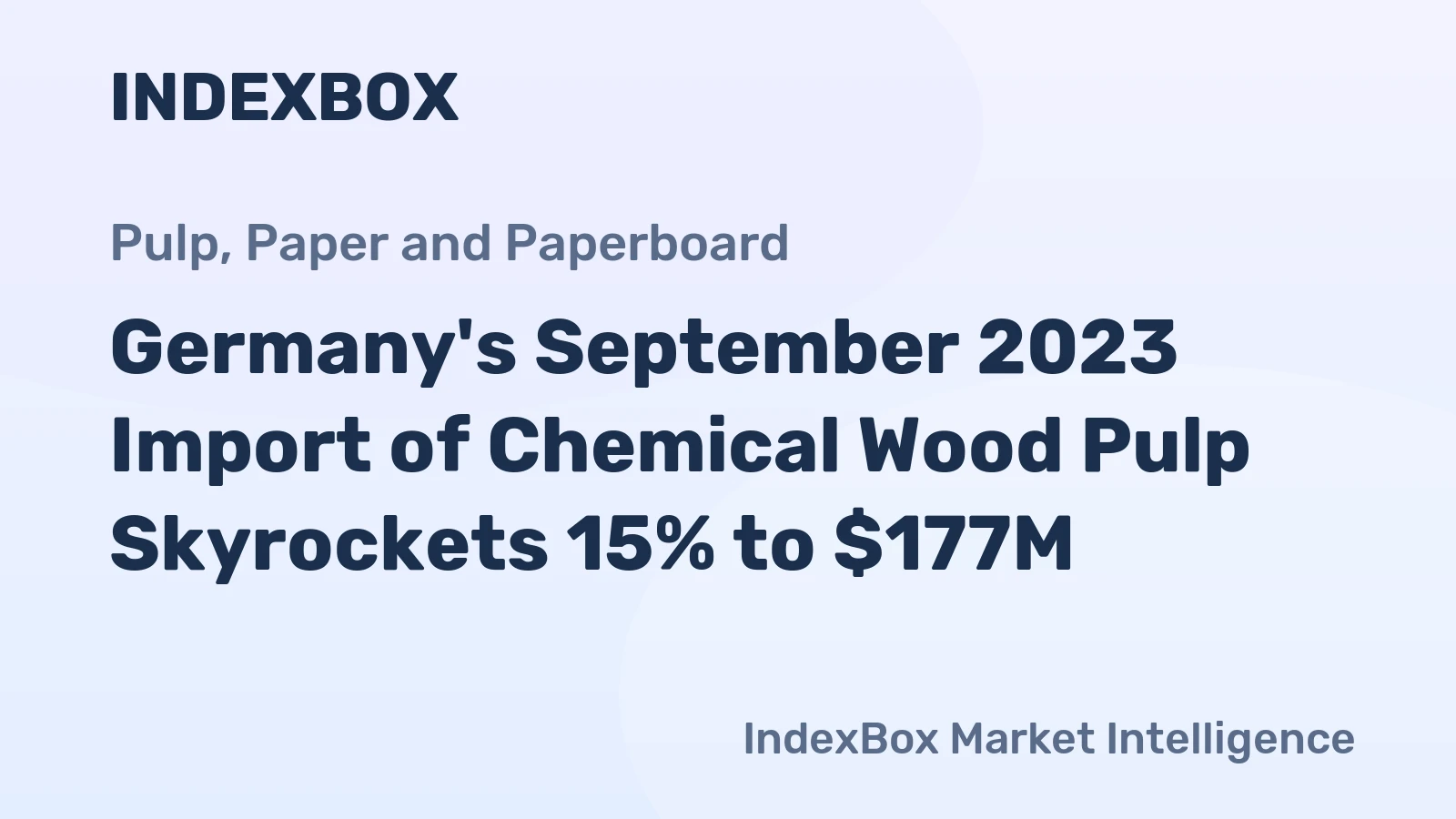 Germany's September 2023 Import of Chemical Wood Pulp Skyrockets 15% to $177M
