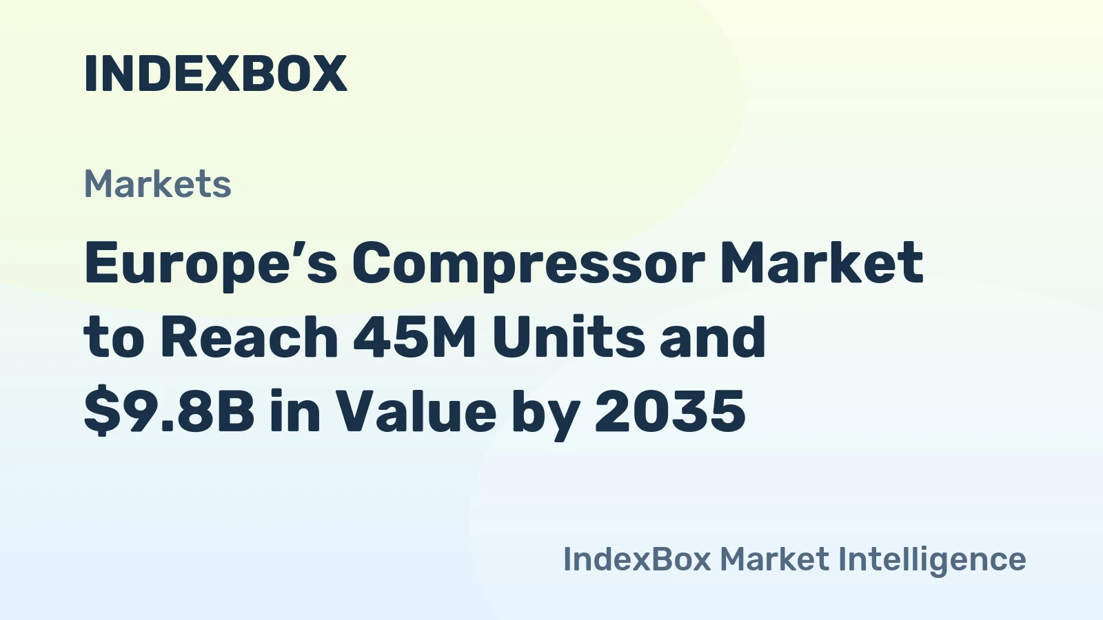 Europe’s Compressor Market to Reach 45M Units and $9.8B in Value by 2035