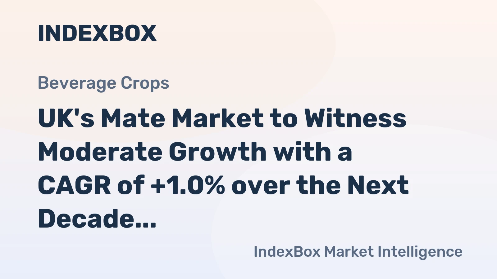UK's Mate Market to Witness Moderate Growth with a CAGR of +1.0% over the Next Decade