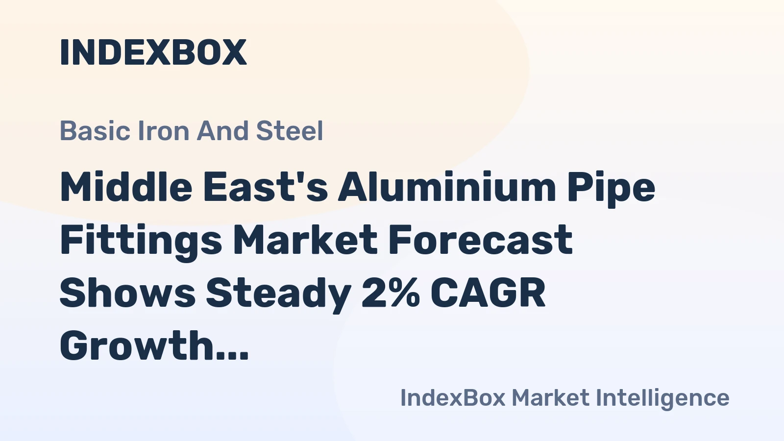 Middle East's Aluminium Pipe Fittings Market Forecast Shows Steady 2% CAGR Growth Through 2035