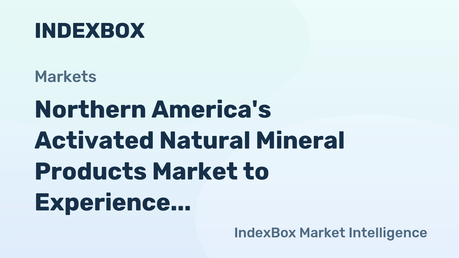 Northern America's Activated Natural Mineral Products Market to Experience Moderate Growth Through 2035