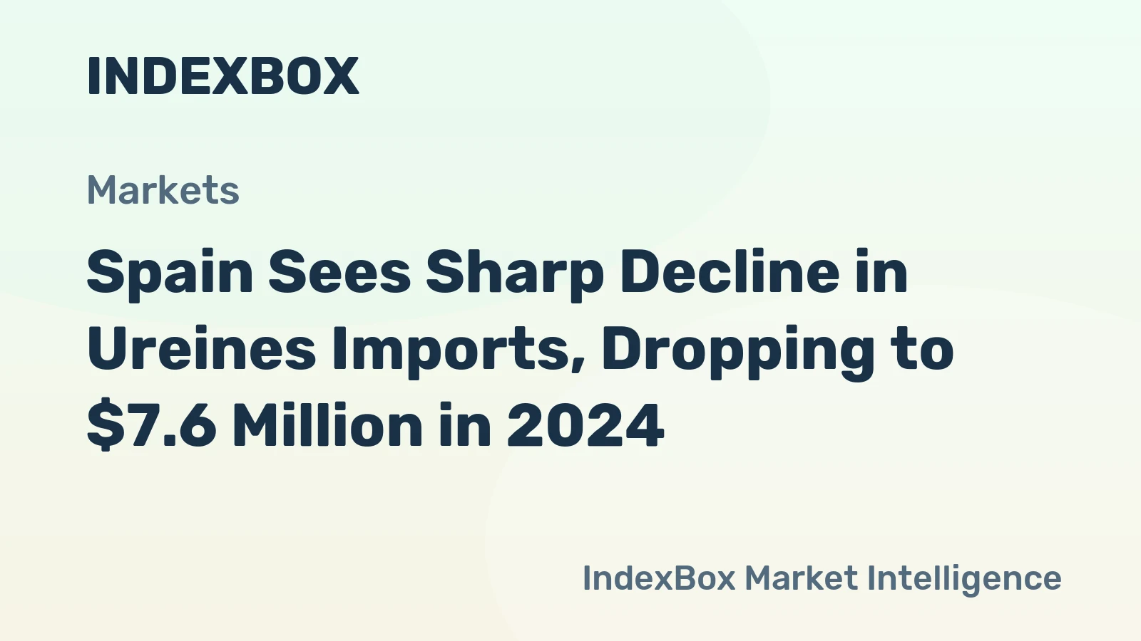 Spain Sees Sharp Decline in Ureines Imports, Dropping to $7.6 Million in 2024