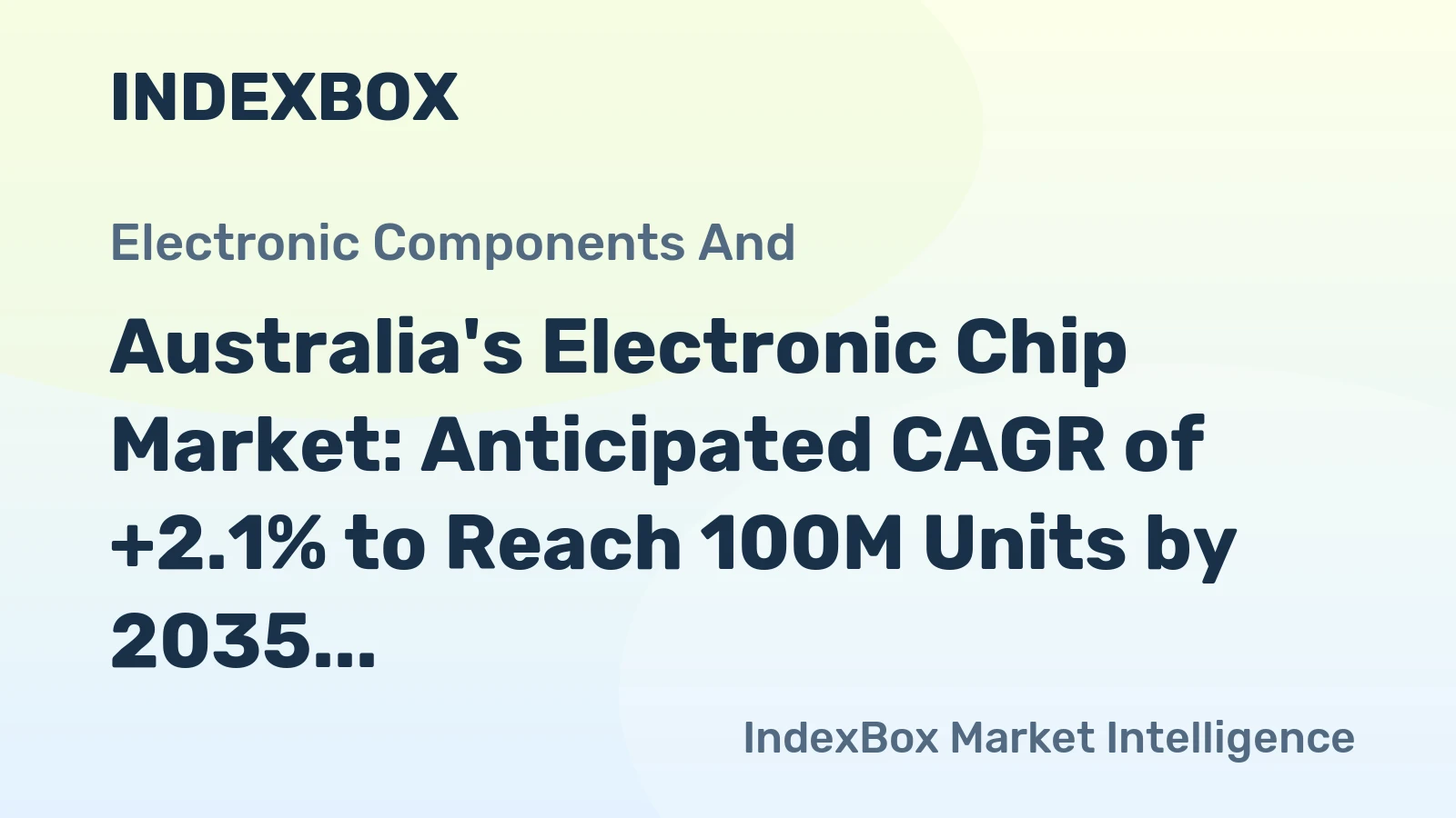 Australia's Electronic Chip Market: Anticipated CAGR of +2.1% to Reach 100M Units by 2035