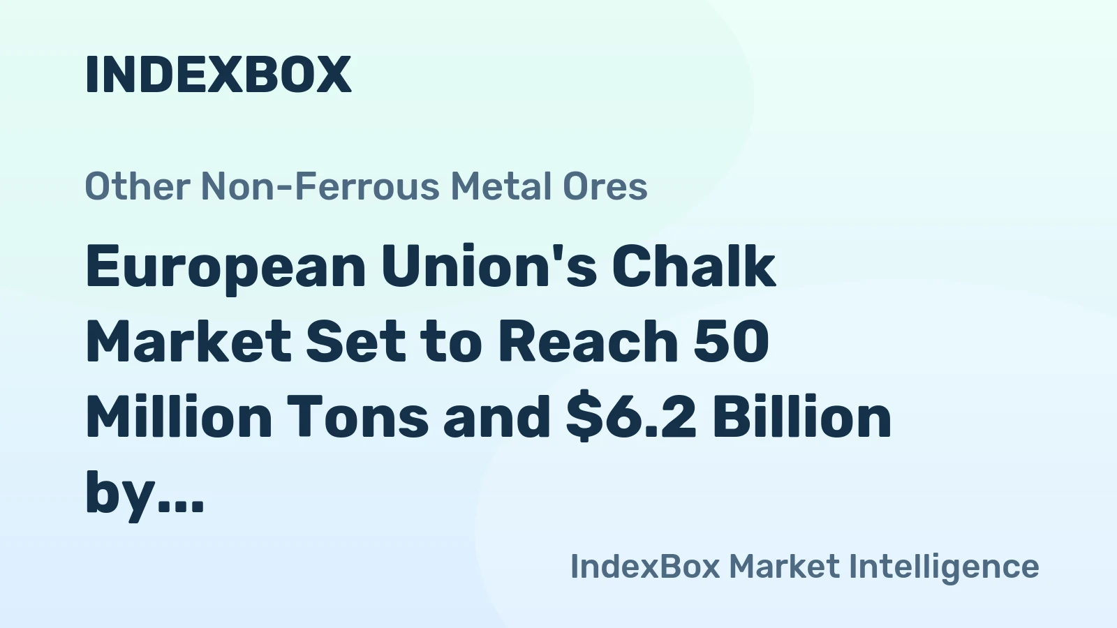 European Union's Chalk Market Set to Reach 50 Million Tons and $6.2 Billion by 2035