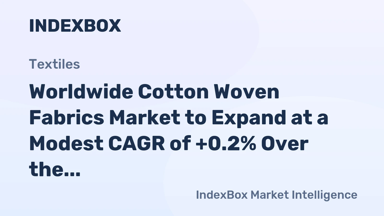 Worldwide Cotton Woven Fabrics Market to Expand at a Modest CAGR of +0.2% Over the Next Decade