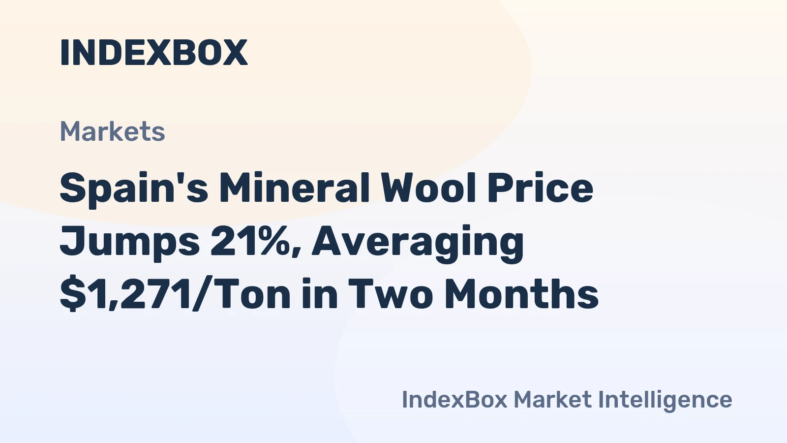 Spain's Mineral Wool Price Jumps 21%, Averaging $1,271/Ton in Two Months