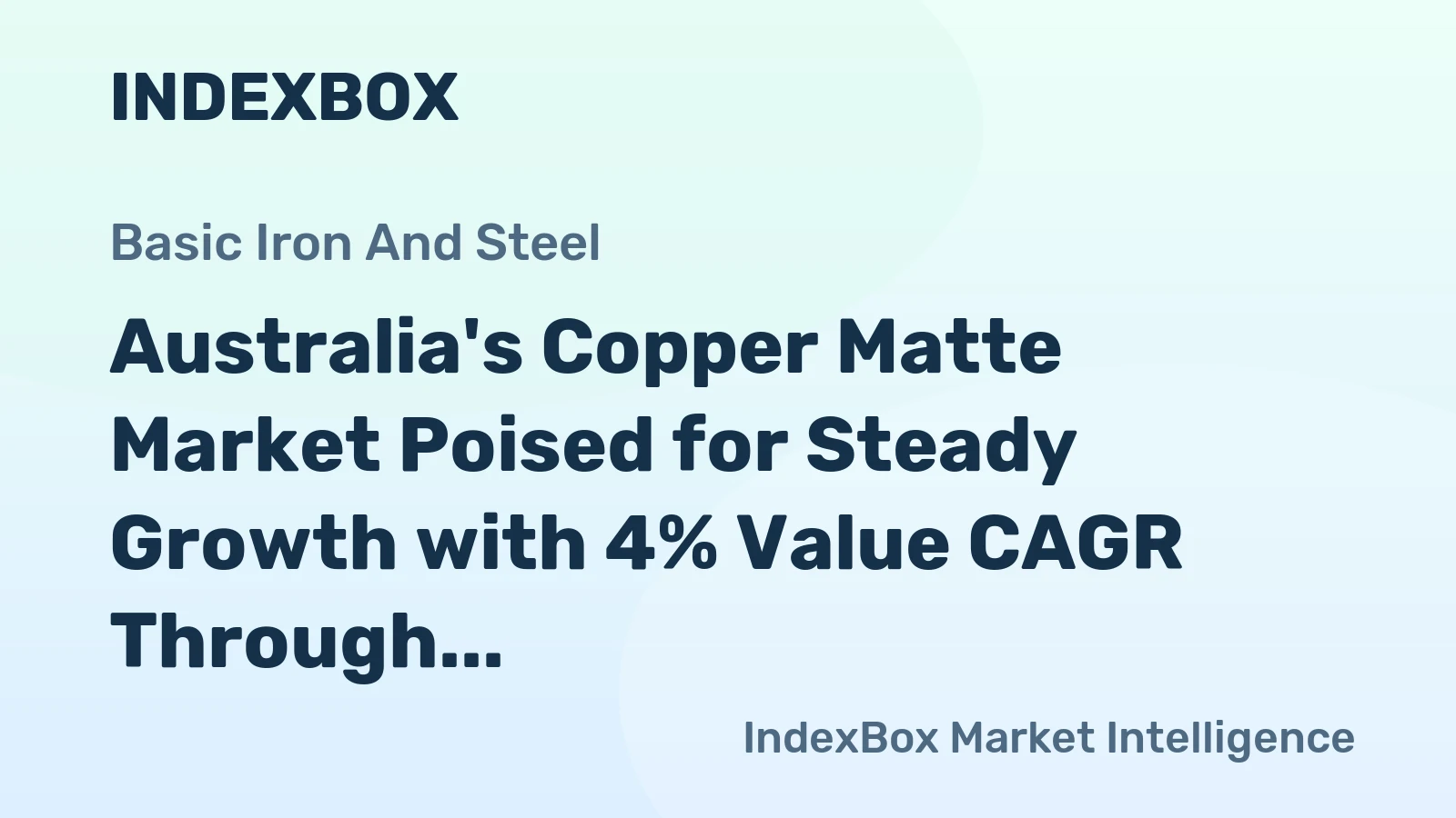 Australia's Copper Matte Market Poised for Steady Growth with 4% Value CAGR Through 2035