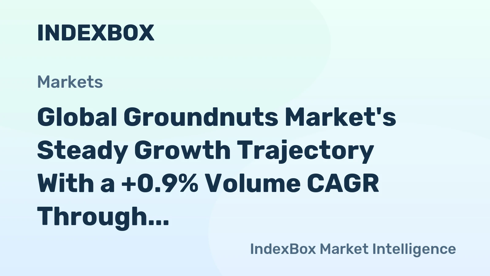 Global Groundnuts Market's Steady Growth Trajectory With a +0.9% Volume CAGR Through 2035