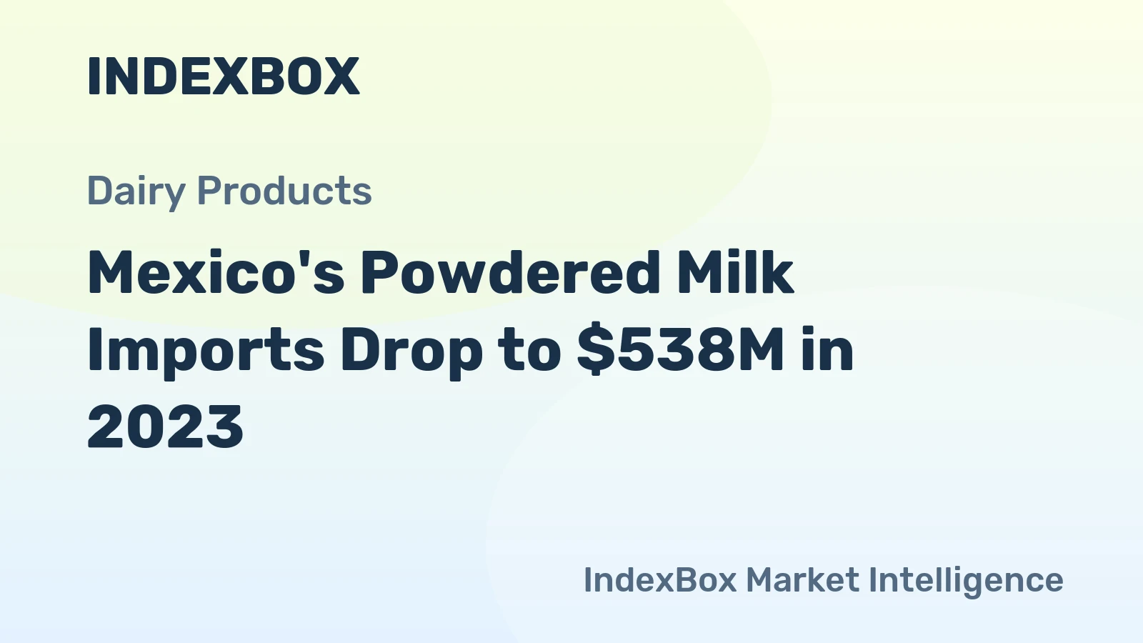 Mexico's Powdered Milk Imports Drop to $538M in 2023