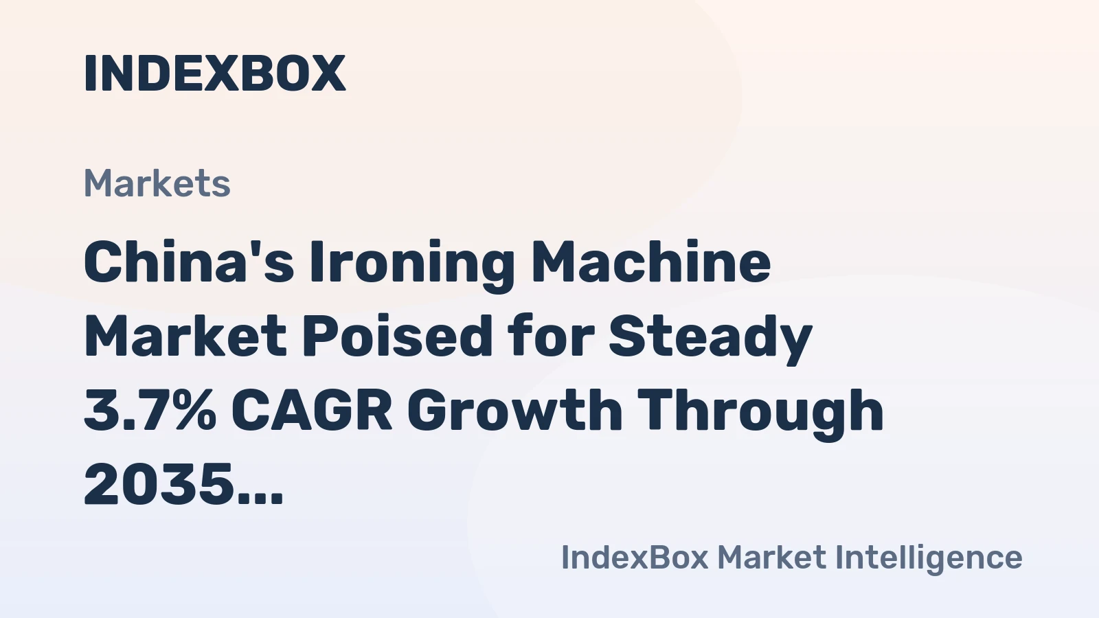China's Ironing Machine Market Poised for Steady 3.7% CAGR Growth Through 2035