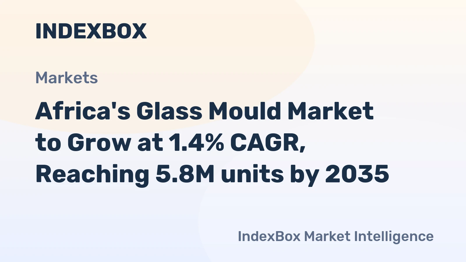Africa's Glass Mould Market to Grow at 1.4% CAGR, Reaching 5.8M units by 2035