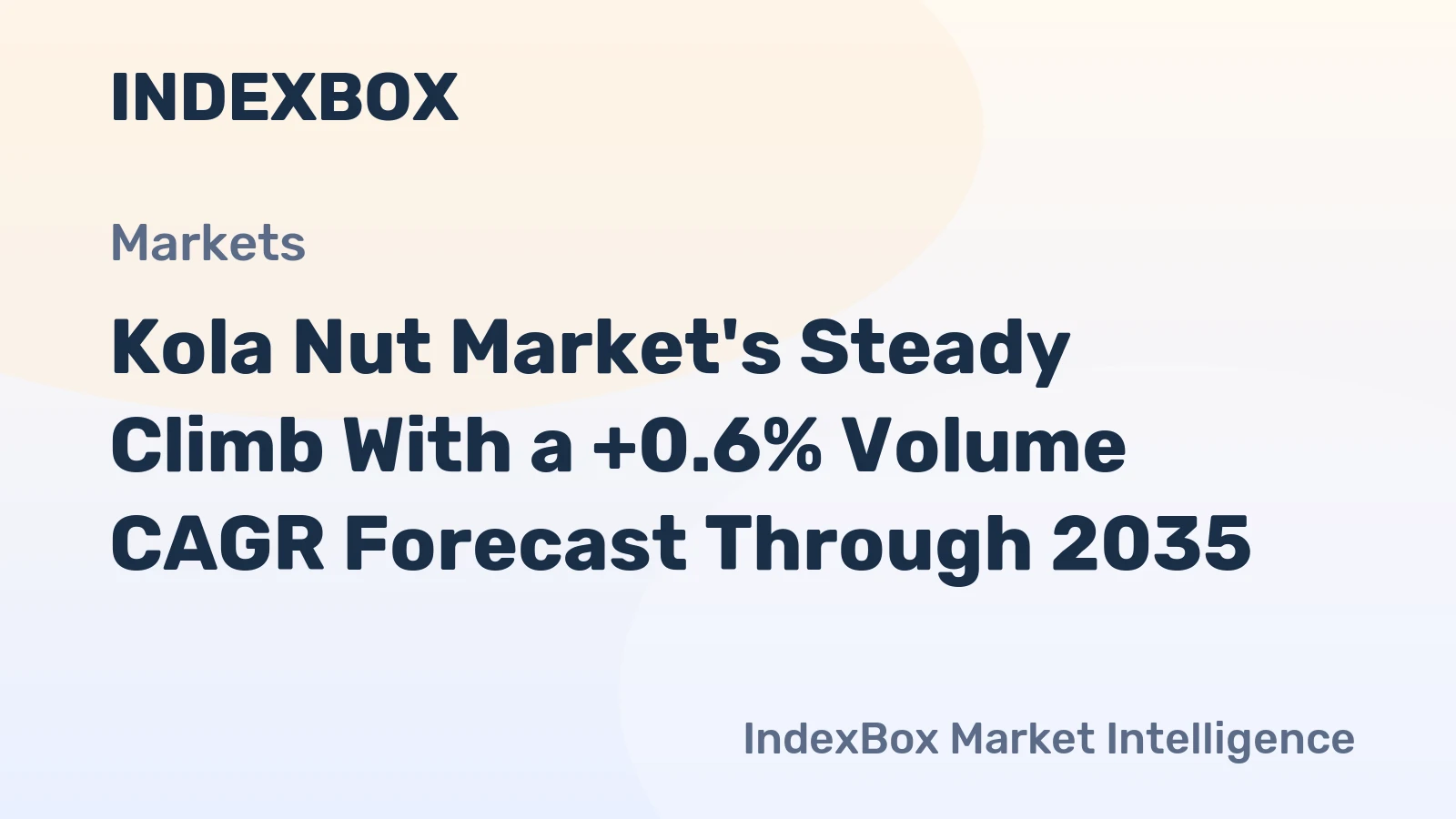 Kola Nut Market's Steady Climb With a +0.6% Volume CAGR Forecast Through 2035