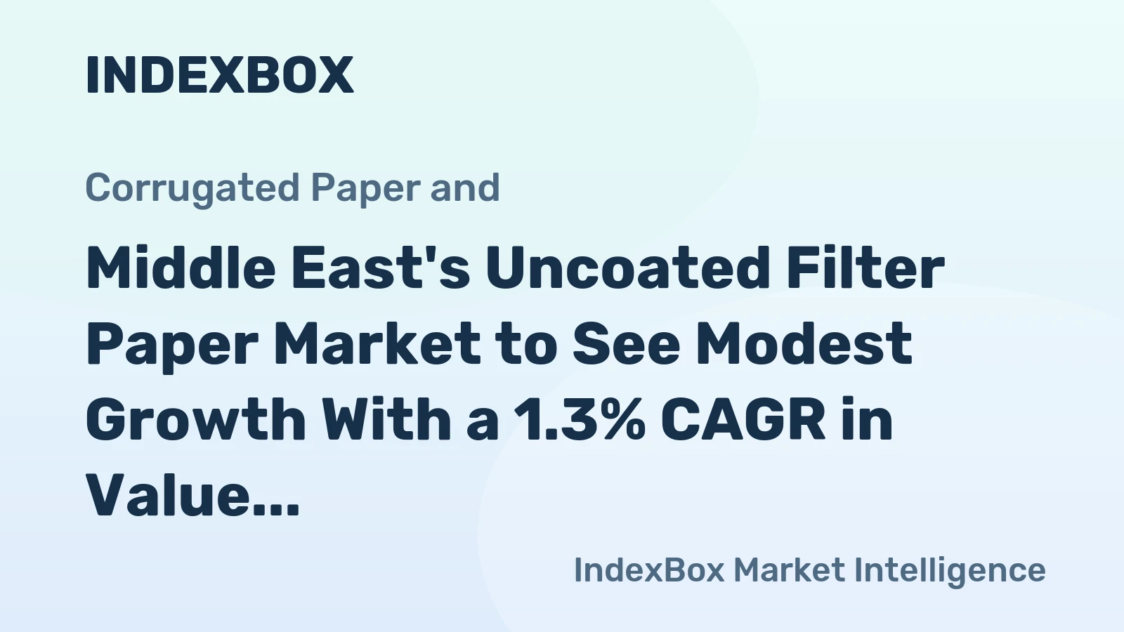 Middle East's Uncoated Filter Paper Market to See Modest Growth With a 1.3% CAGR in Value Through 2035