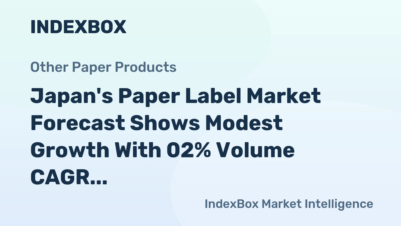 Japan's Paper Label Market Forecast Shows Modest Growth With 02% Volume CAGR Through 2035
