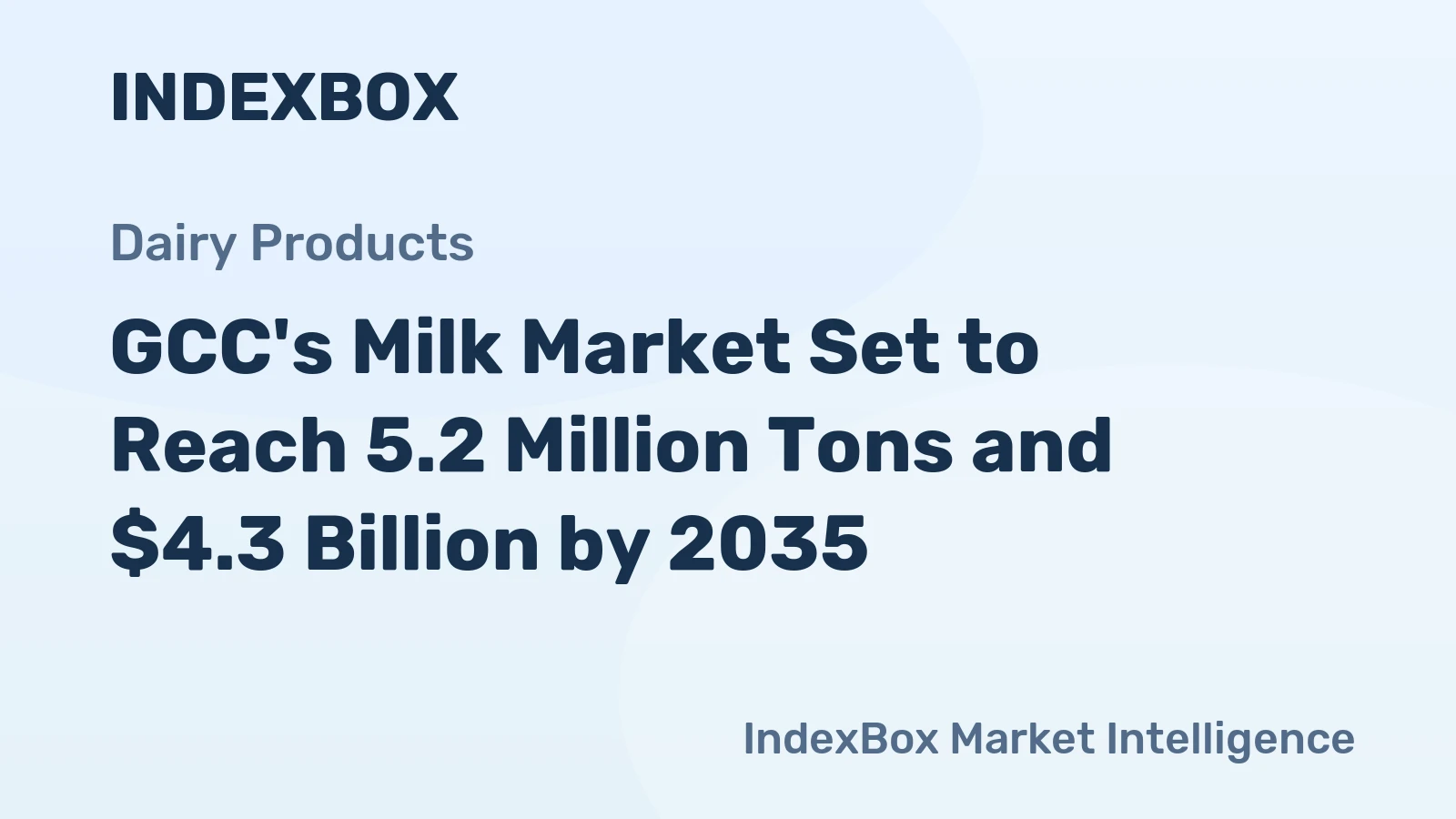 GCC's Milk Market Set to Reach 5.2 Million Tons and $4.3 Billion by 2035