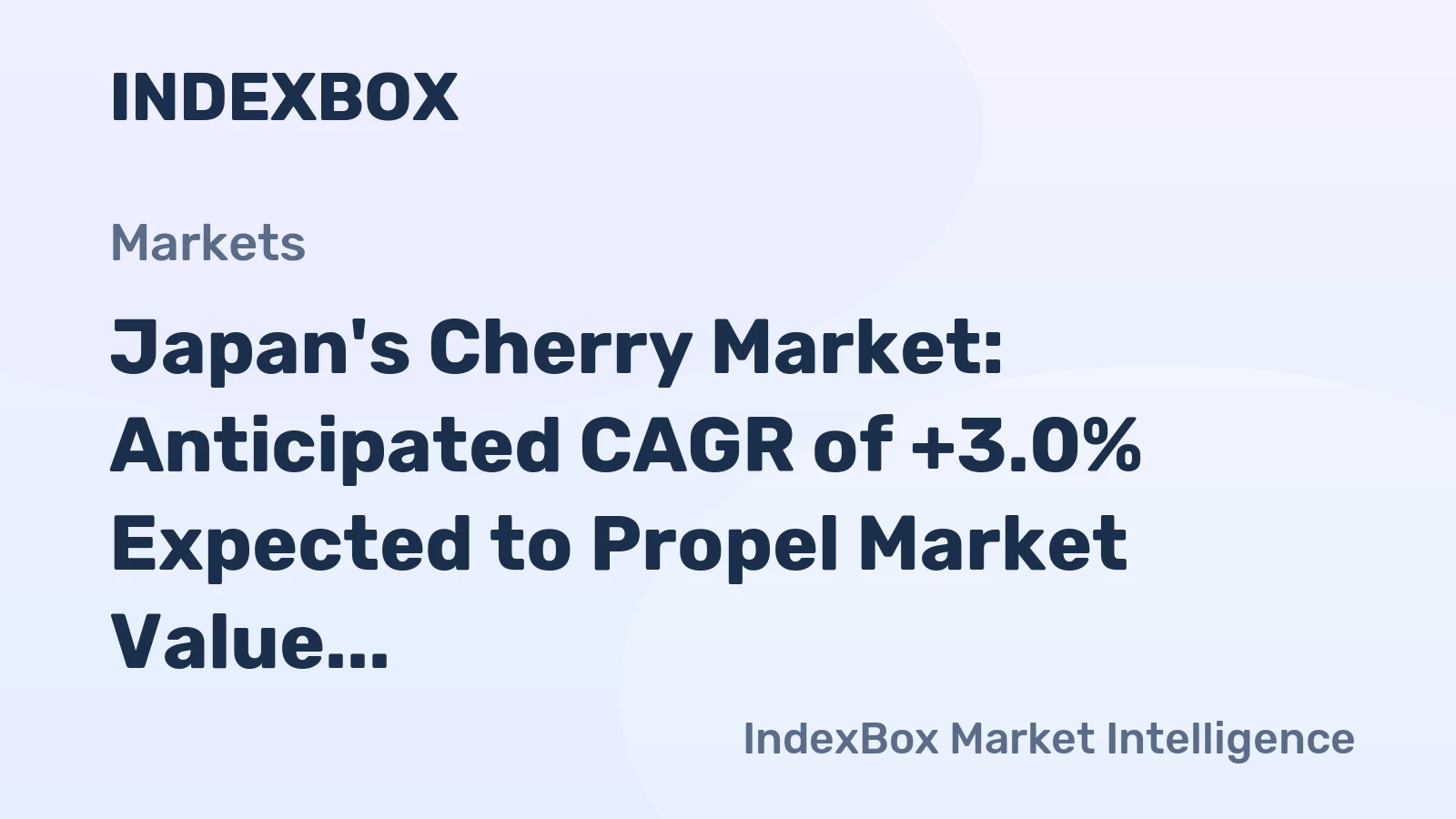 Japan's Cherry Market: Anticipated CAGR of +3.0% Expected to Propel Market Value to $417M by 2035