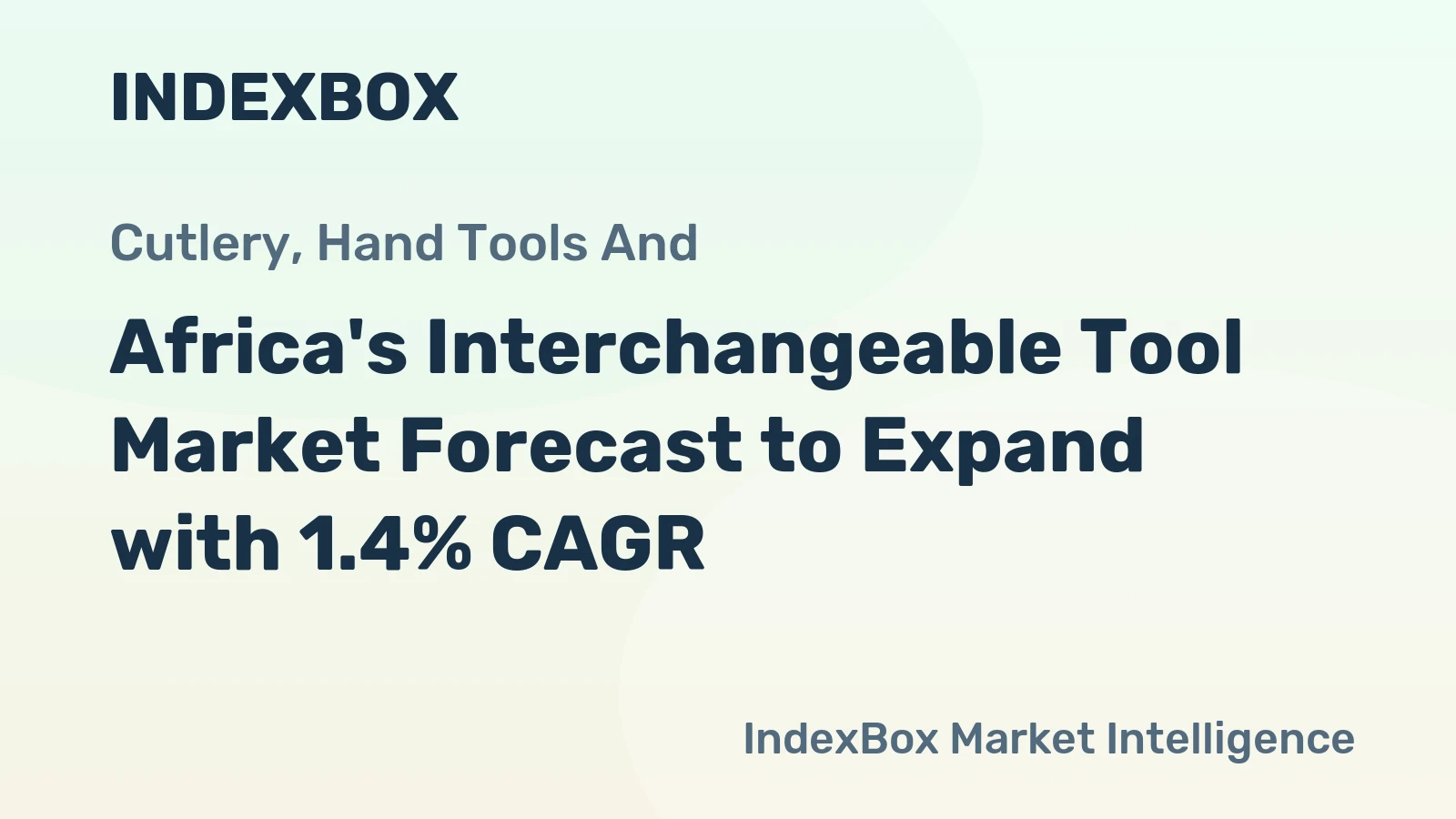 Africa's Interchangeable Tool Market Forecast to Expand with 1.4% CAGR
