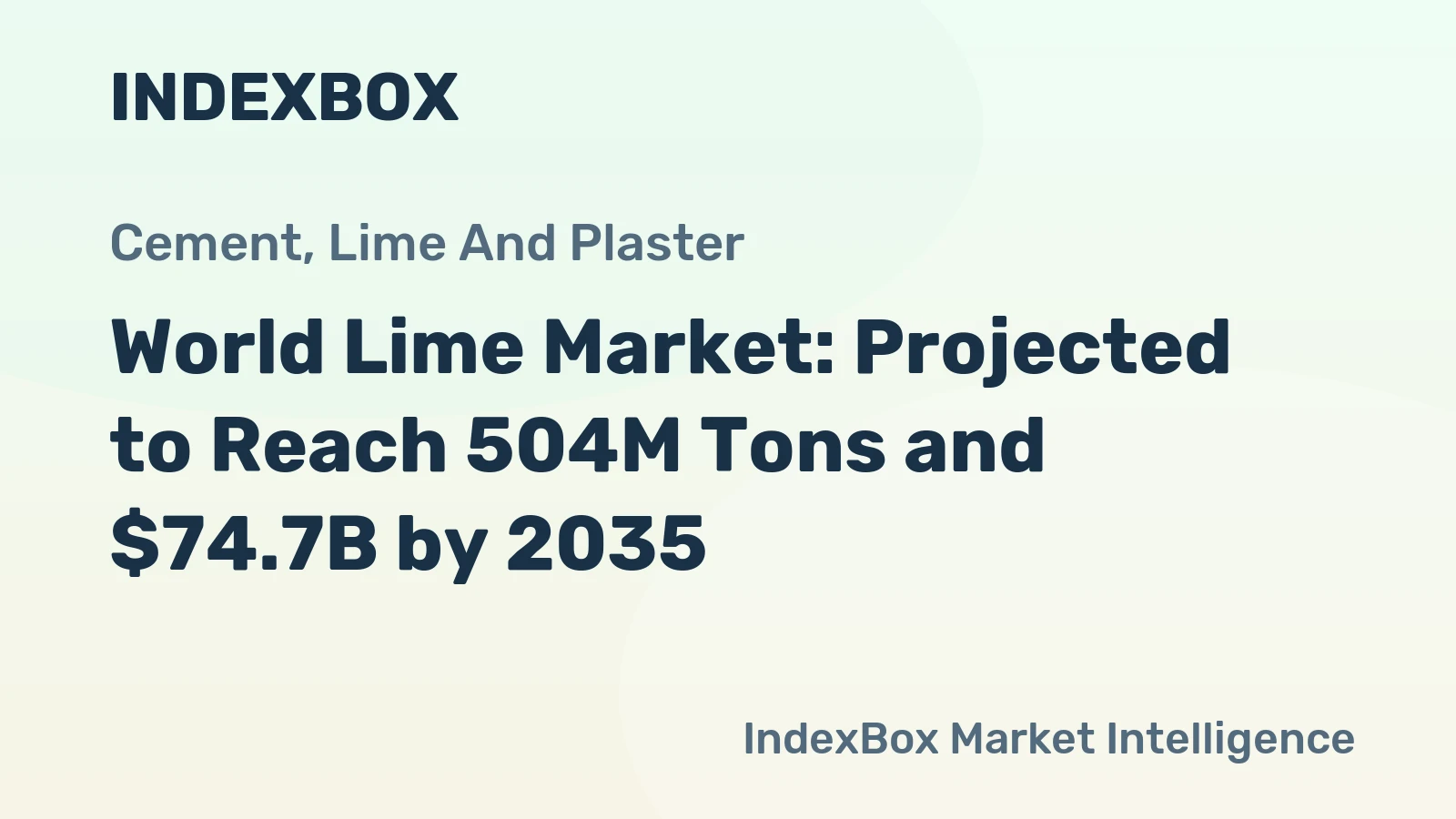 World Lime Market: Projected to Reach 504M Tons and $74.7B by 2035