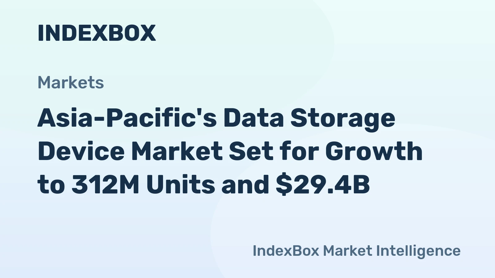 Asia-Pacific's Data Storage Device Market Set for Growth to 312M Units and $29.4B