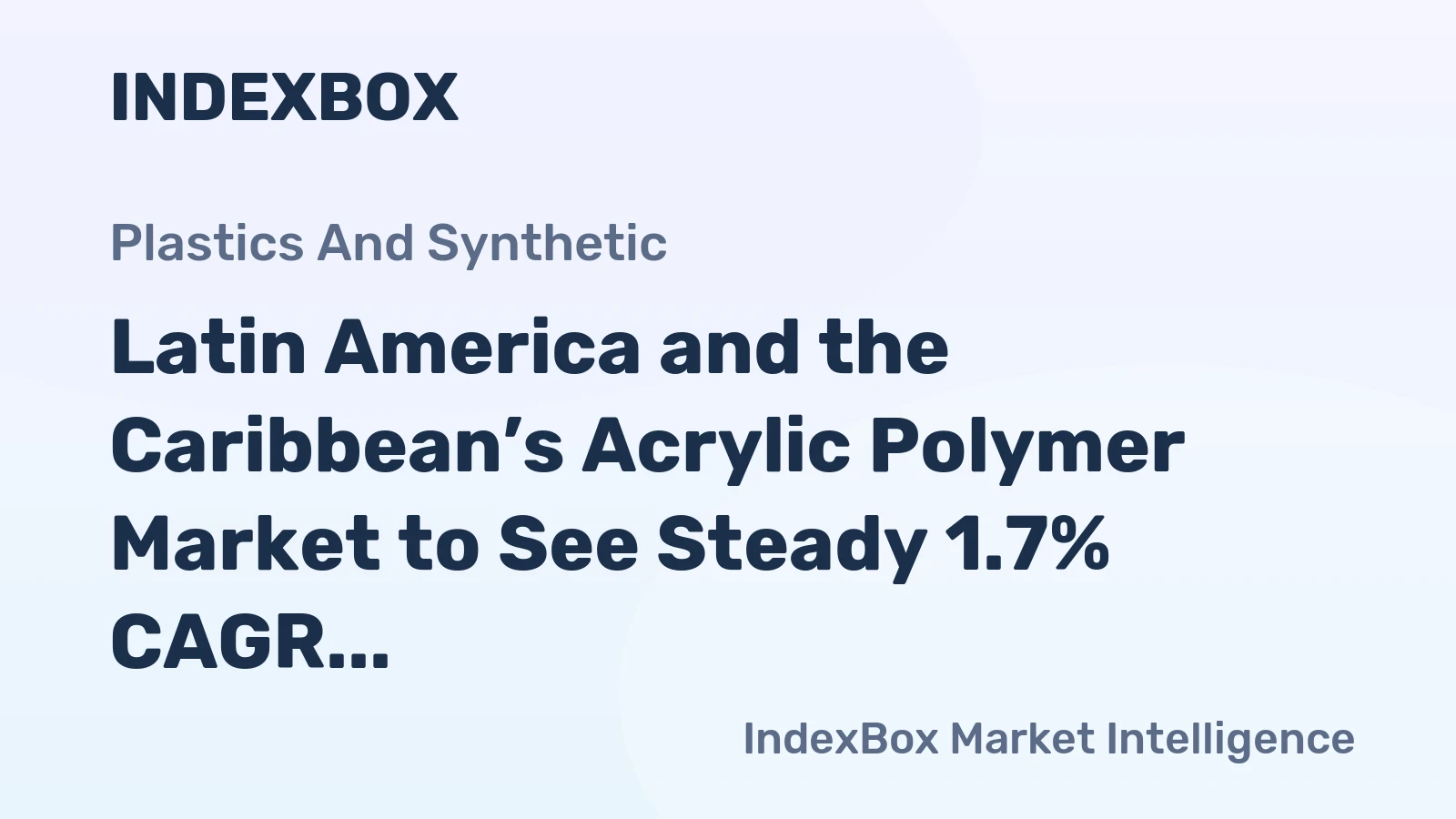 Latin America and the Caribbean’s Acrylic Polymer Market to See Steady 1.7% CAGR Growth Through 2035