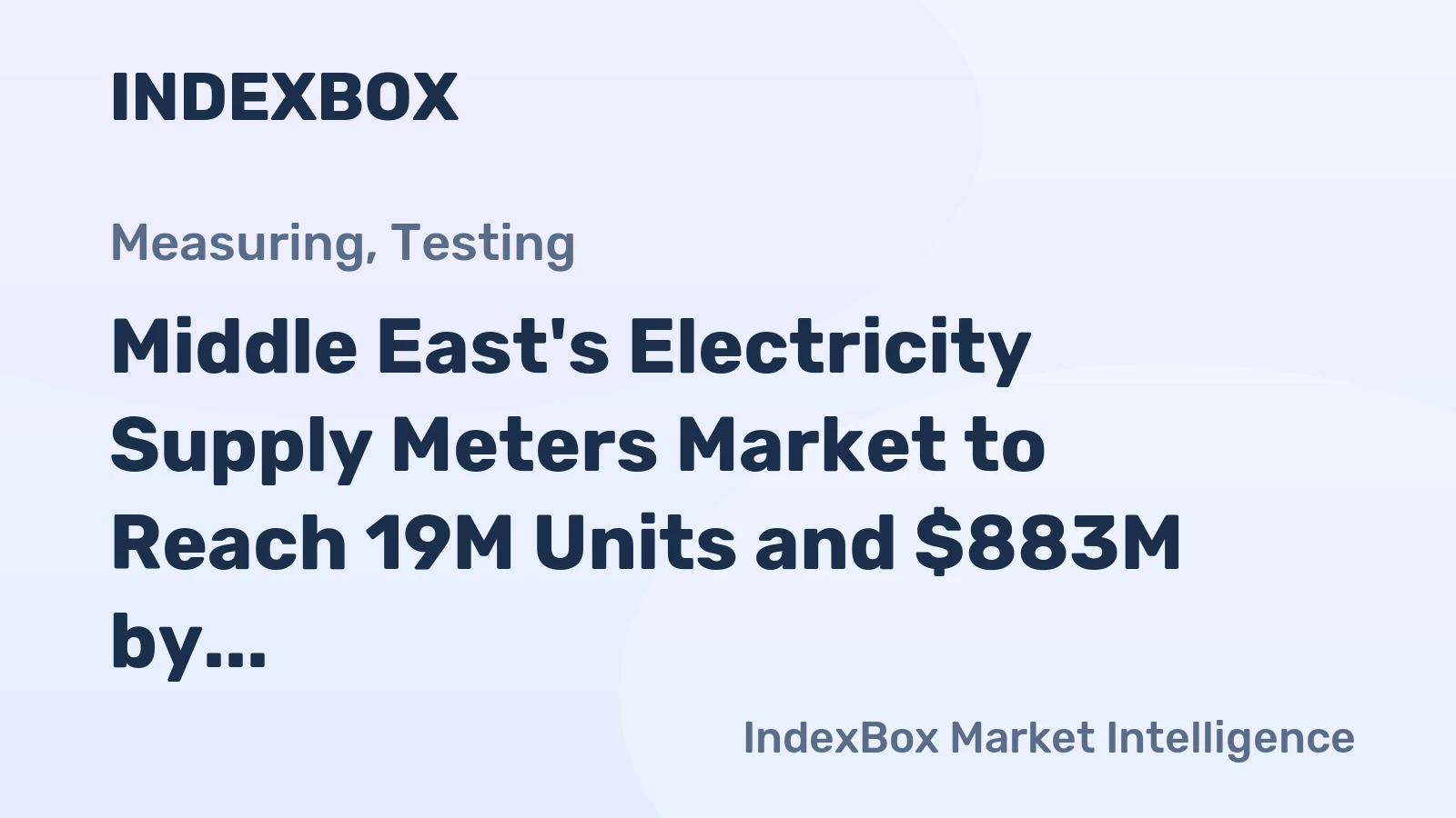 Middle East's Electricity Supply Meters Market to Reach 19M Units and $883M by 2035 with Slow but Steady Growth