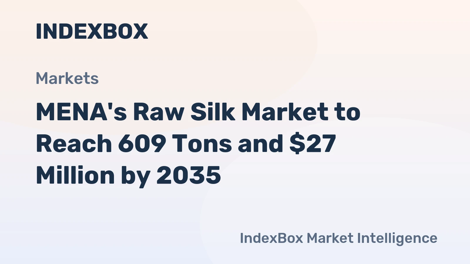 MENA's Raw Silk Market to Reach 609 Tons and $27 Million by 2035