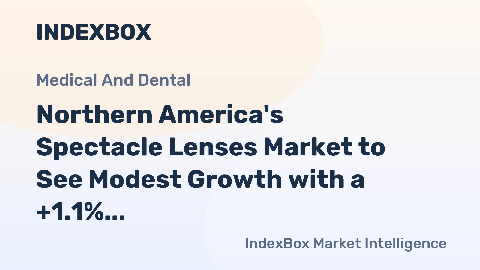 Northern America's Spectacle Lenses Market to See Modest Growth with a +1.1% CAGR in Value