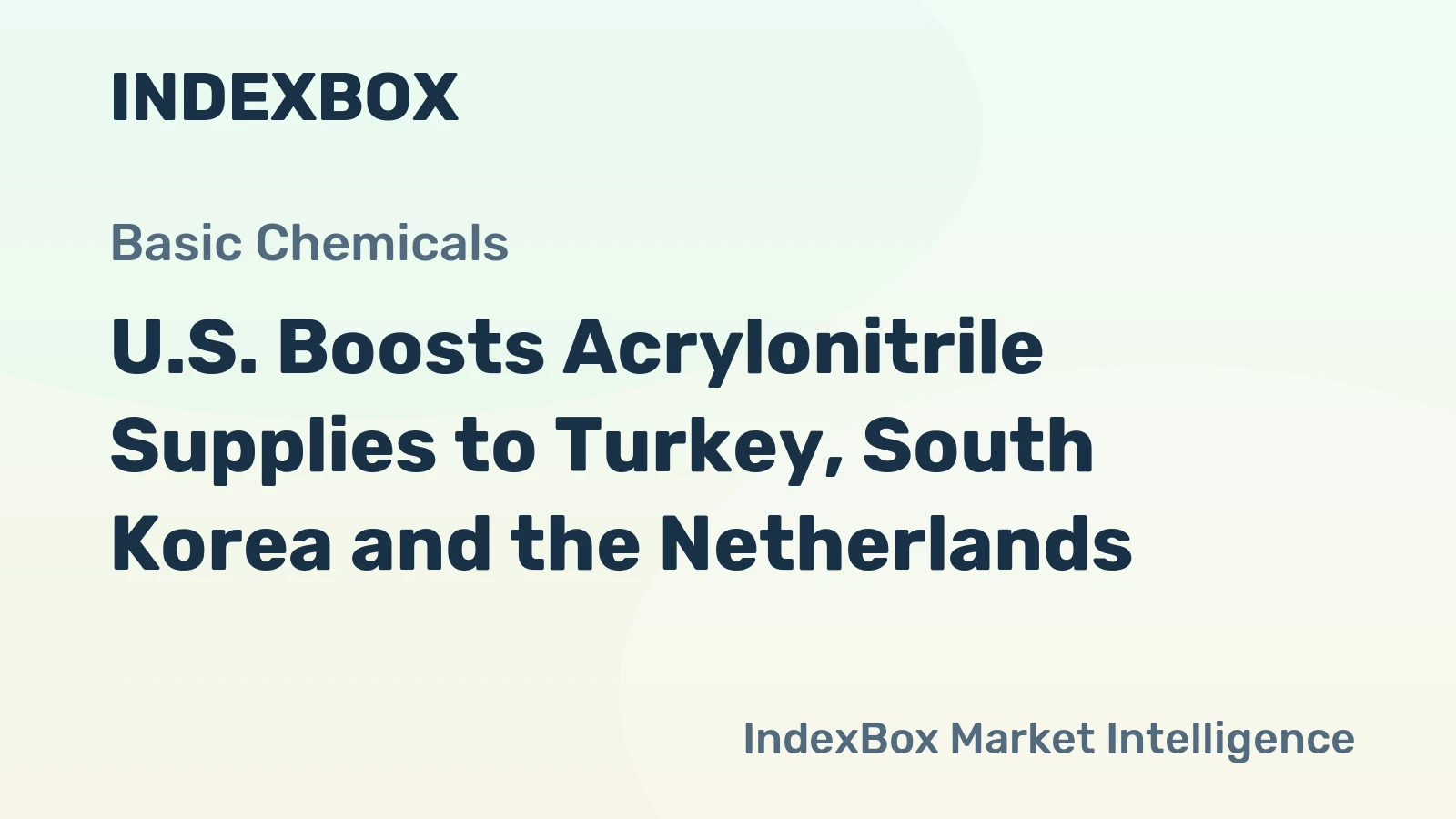 U.S. Boosts Acrylonitrile Supplies to Turkey, South Korea and the Netherlands