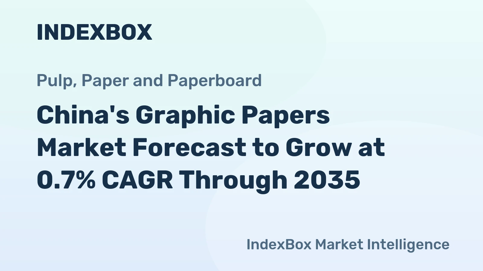 China's Graphic Papers Market Forecast to Grow at 0.7% CAGR Through 2035