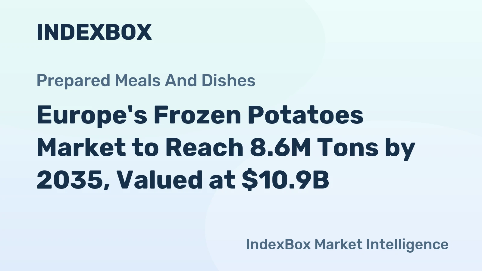 Europe's Frozen Potatoes Market to Reach 8.6M Tons by 2035, Valued at $10.9B