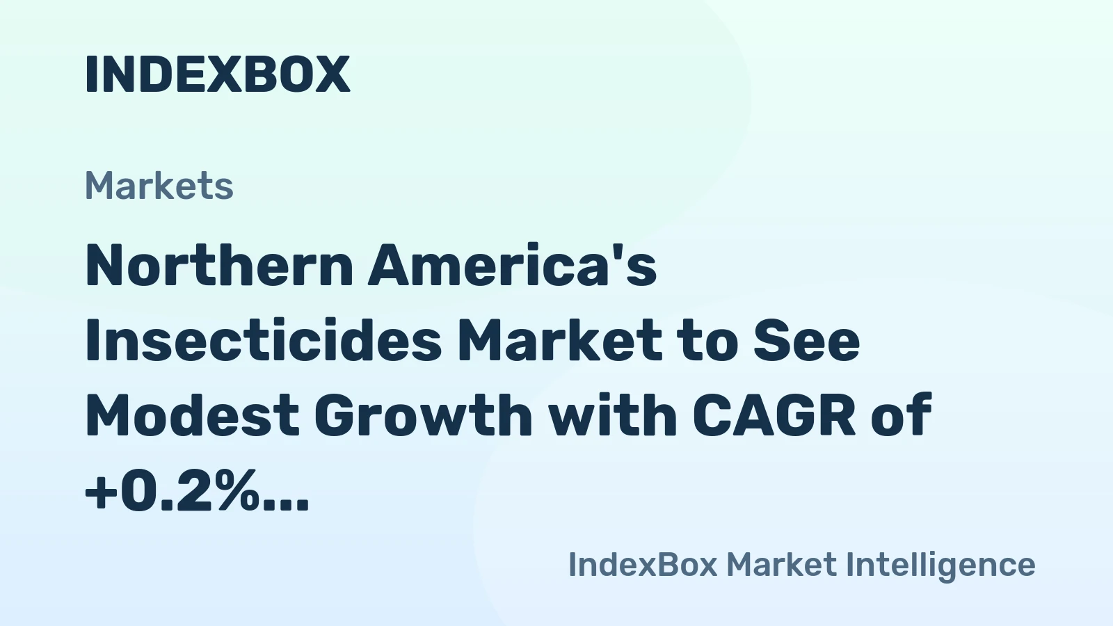Northern America's Insecticides Market to See Modest Growth with CAGR of +0.2% by 2035