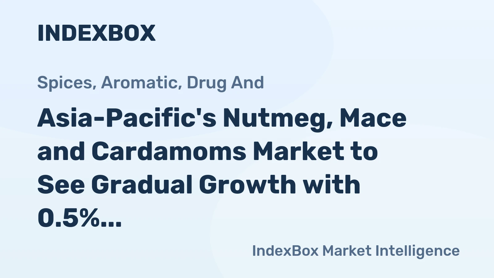 Asia-Pacific's Nutmeg, Mace and Cardamoms Market to See Gradual Growth with 0.5% CAGR from 2024 to 2035