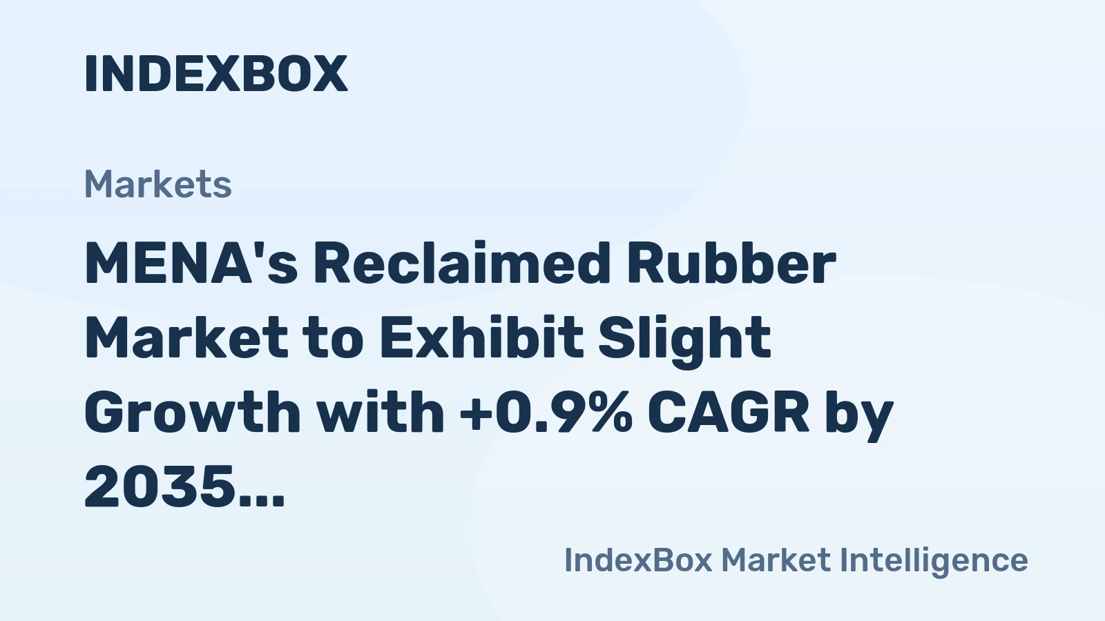 MENA's Reclaimed Rubber Market to Exhibit Slight Growth with +0.9% CAGR by 2035
