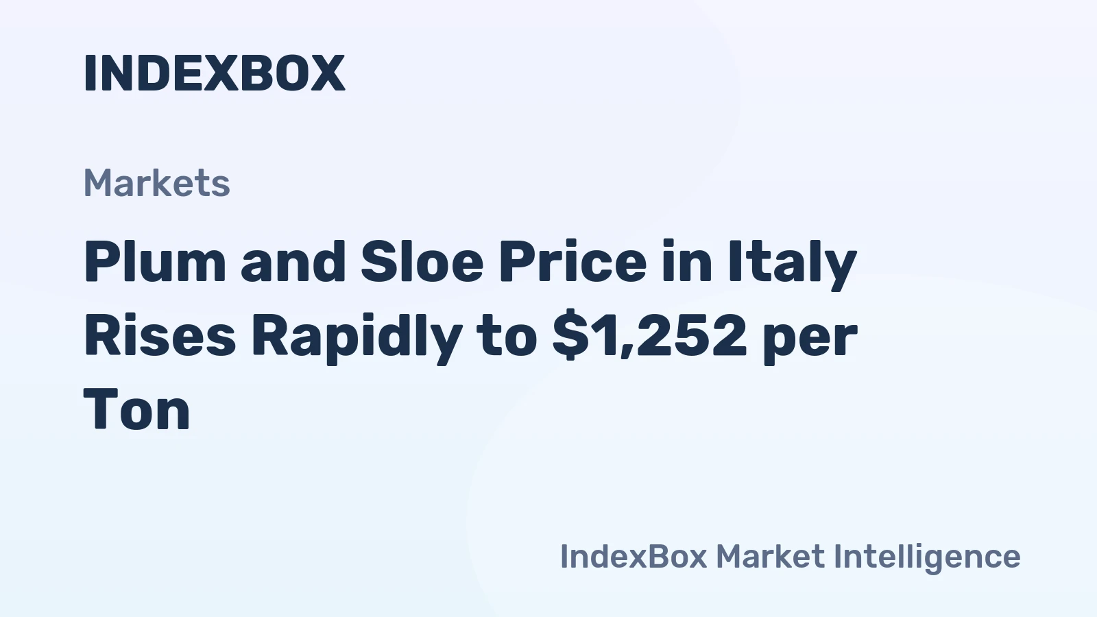 Plum and Sloe Price in Italy Rises Rapidly to $1,252 per Ton