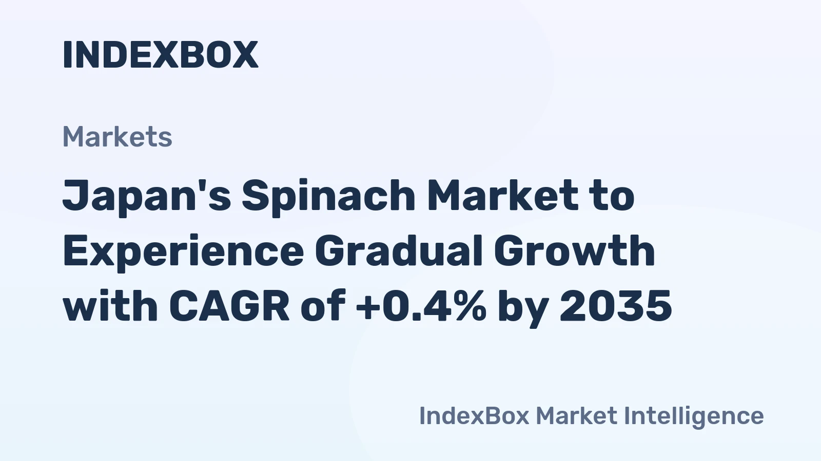 Japan's Spinach Market to Experience Gradual Growth with CAGR of +0.4% by 2035