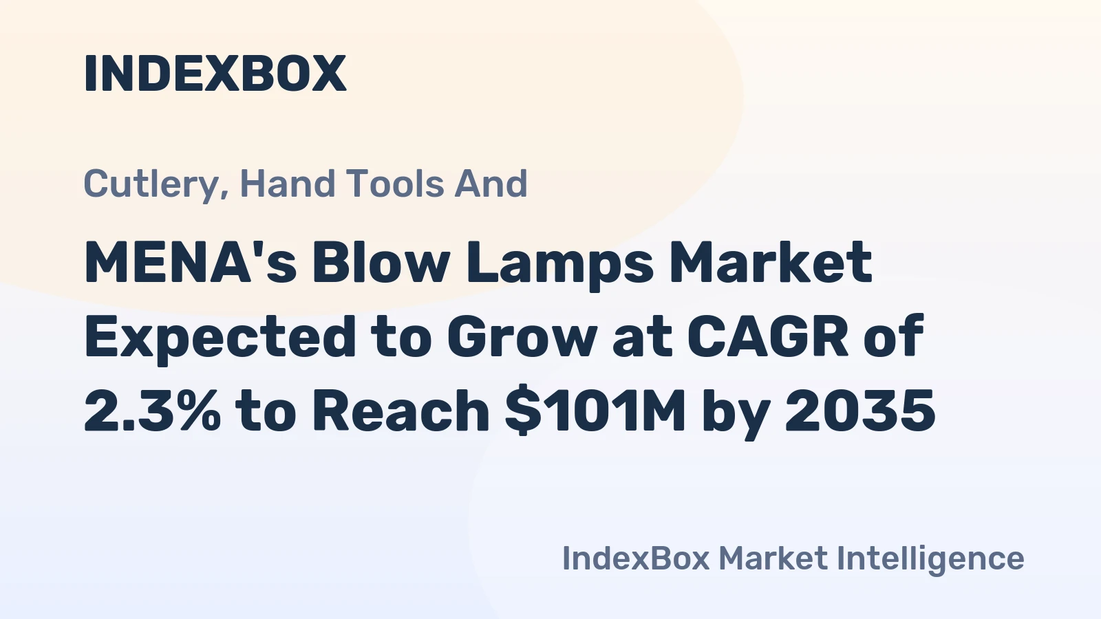MENA's Blow Lamps Market Expected to Grow at CAGR of 2.3% to Reach $101M by 2035