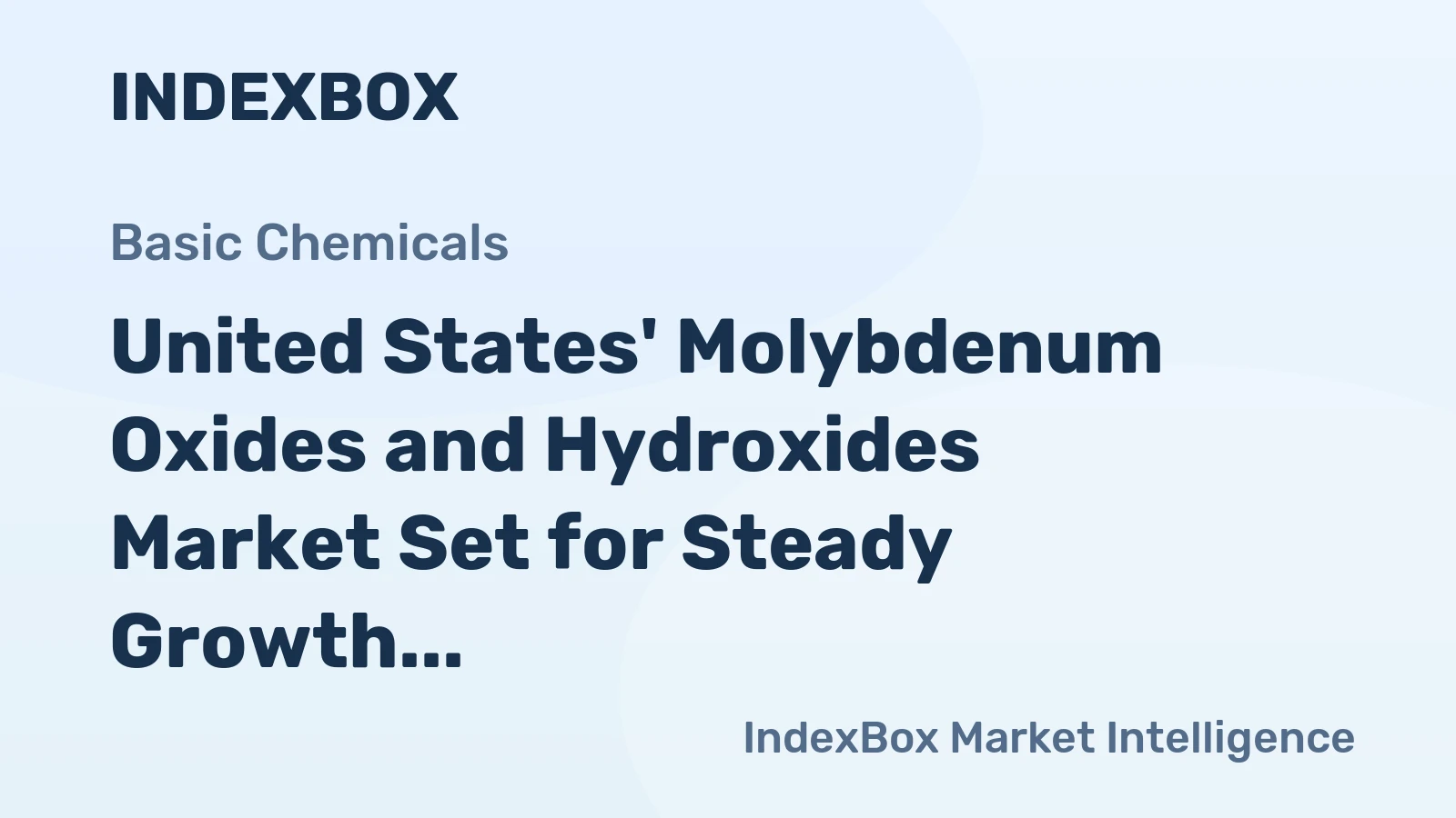 United States' Molybdenum Oxides and Hydroxides Market Set for Steady Growth with +1.3% CAGR