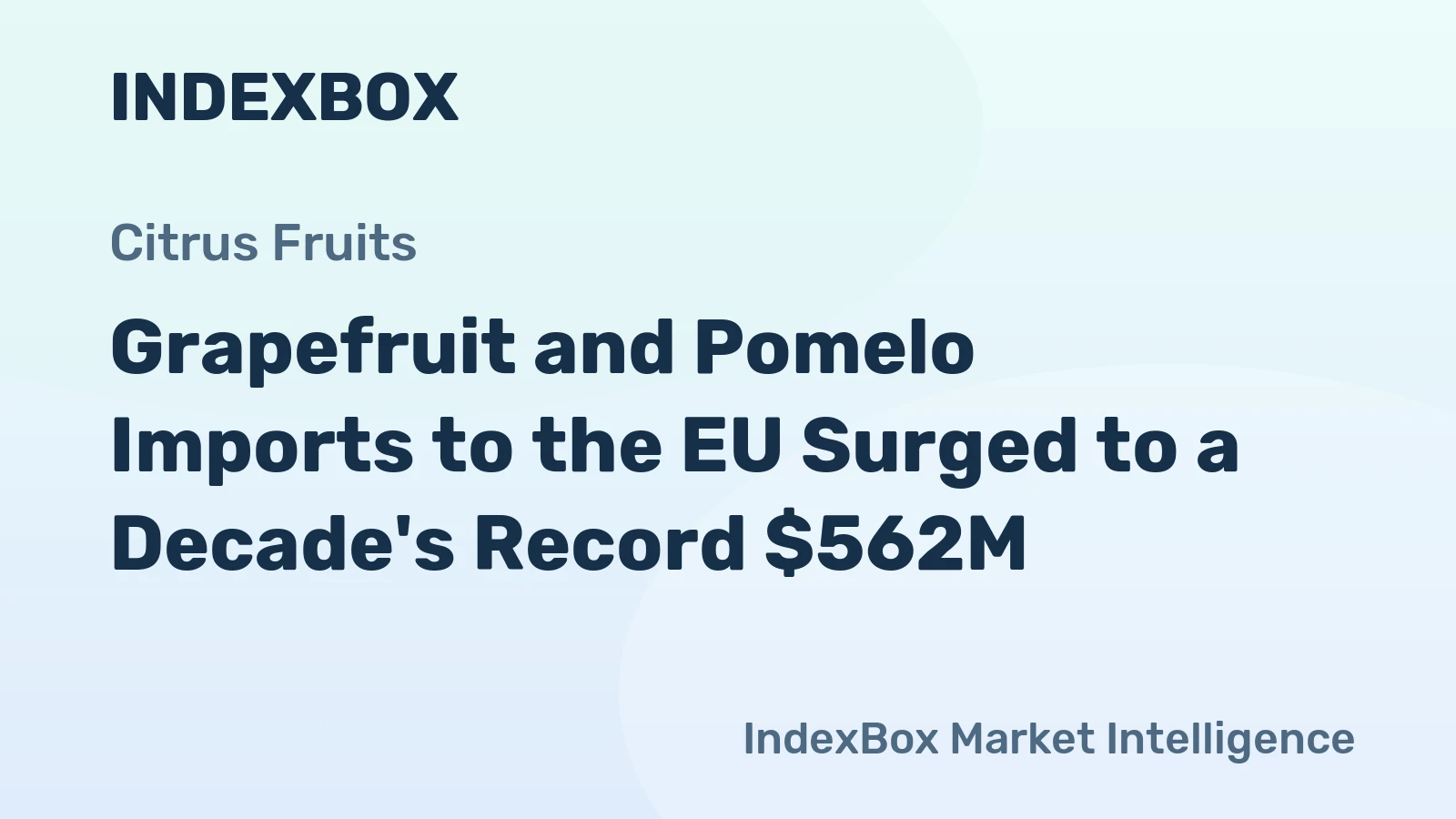 Grapefruit and Pomelo Imports to the EU Surged to a Decade's Record $562M