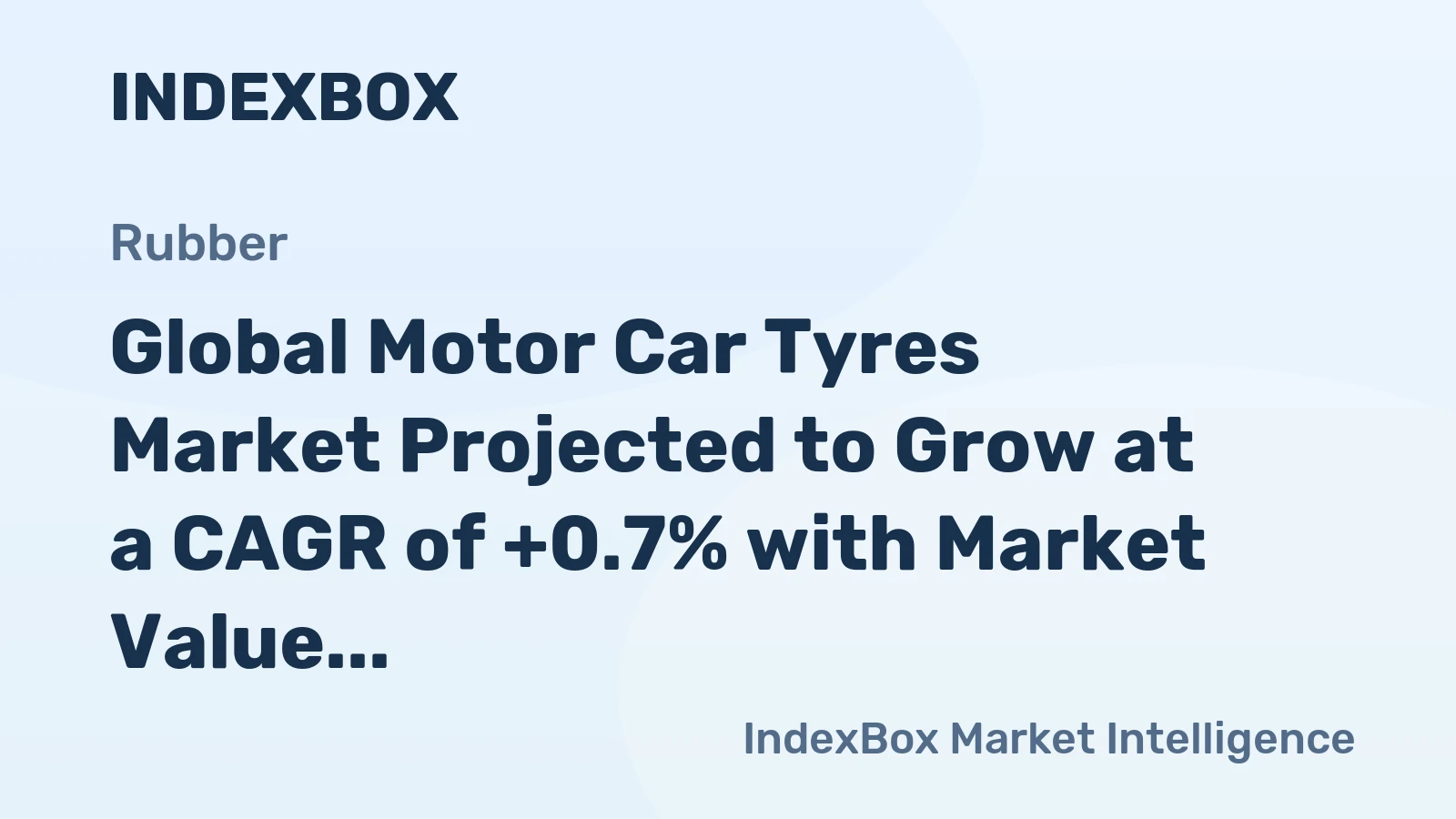 Global Motor Car Tyres Market Projected to Grow at a CAGR of +0.7% with Market Value Reaching $129.6B by 2035
