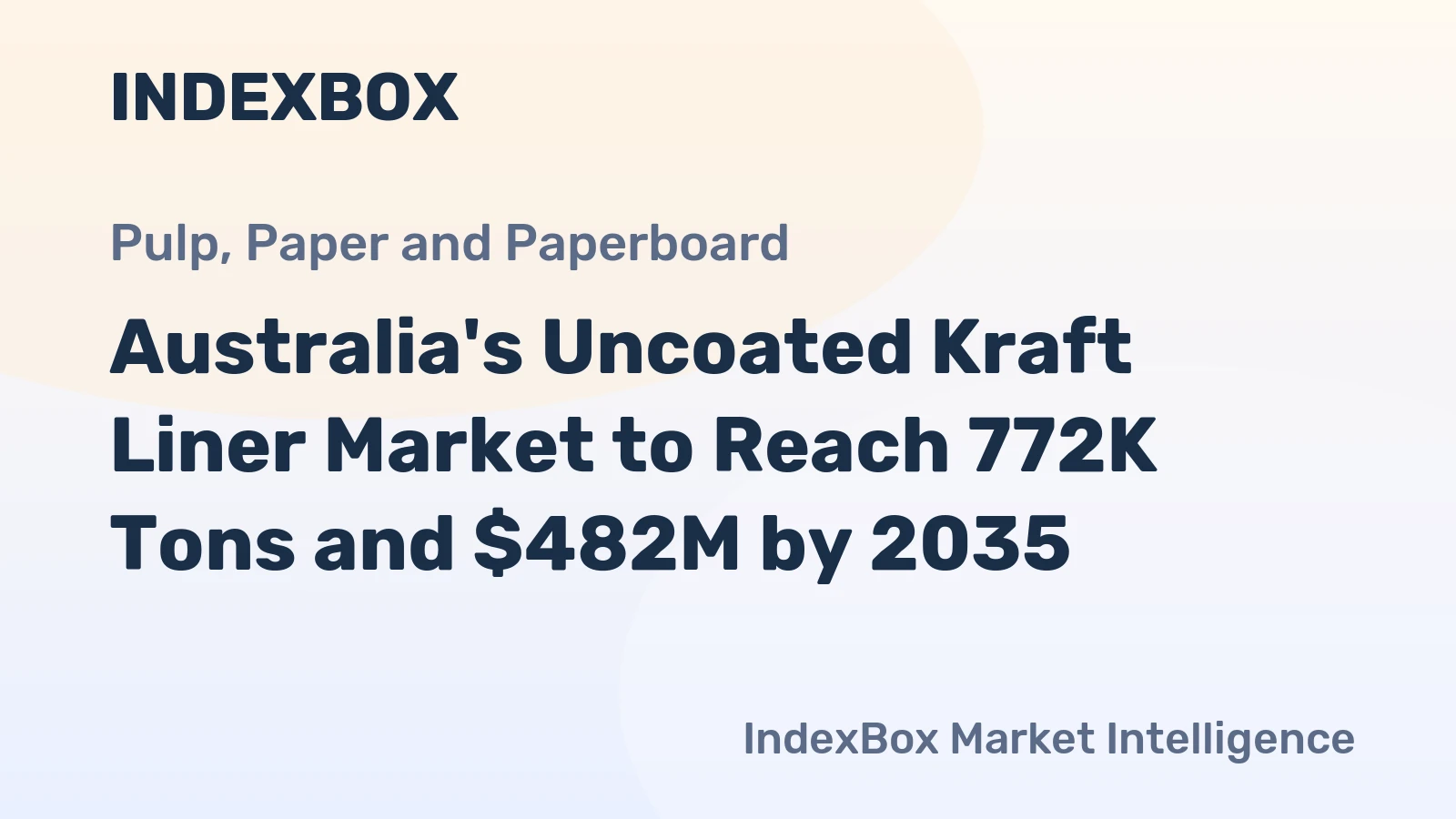 Australia's Uncoated Kraft Liner Market to Reach 772K Tons and $482M by 2035
