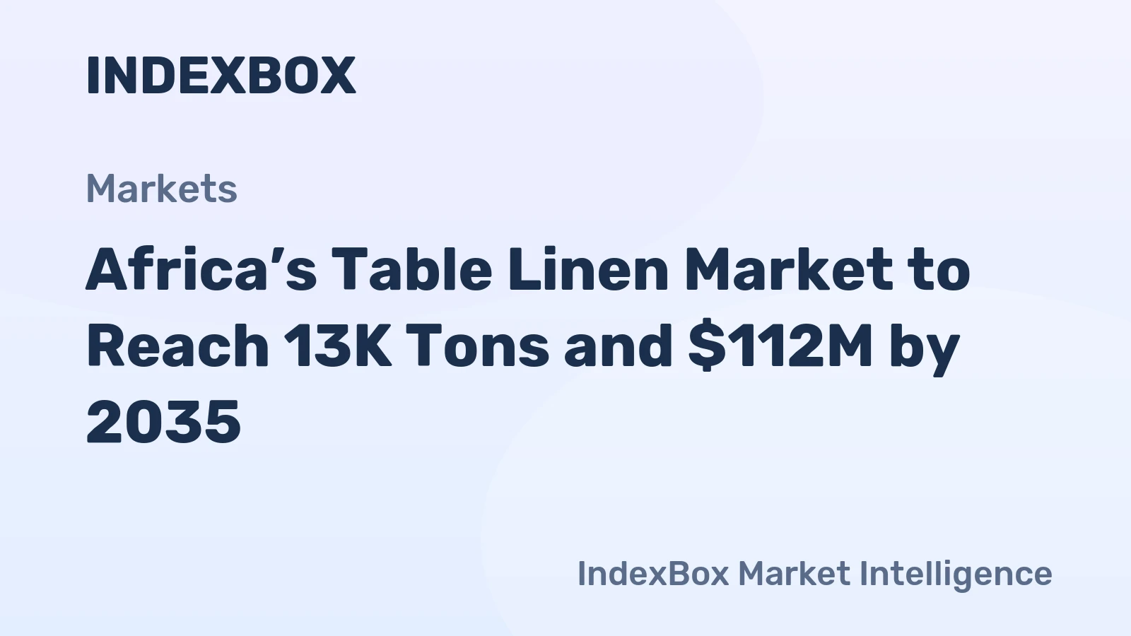 Africa’s Table Linen Market to Reach 13K Tons and $112M by 2035