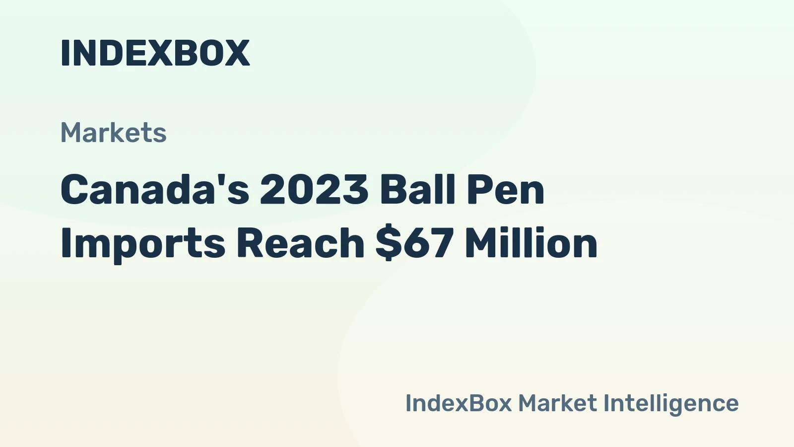 Canada's 2023 Ball Pen Imports Reach $67 Million