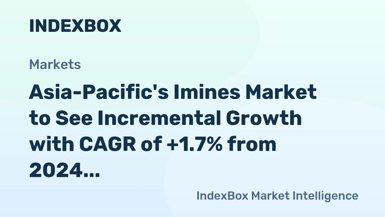Asia-Pacific's Imines Market to See Incremental Growth with CAGR of +1.7% from 2024 to 2035