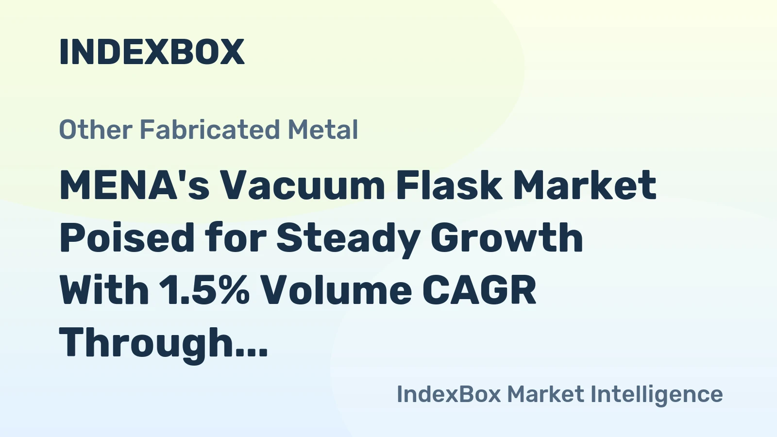 MENA's Vacuum Flask Market Poised for Steady Growth With 1.5% Volume CAGR Through 2035